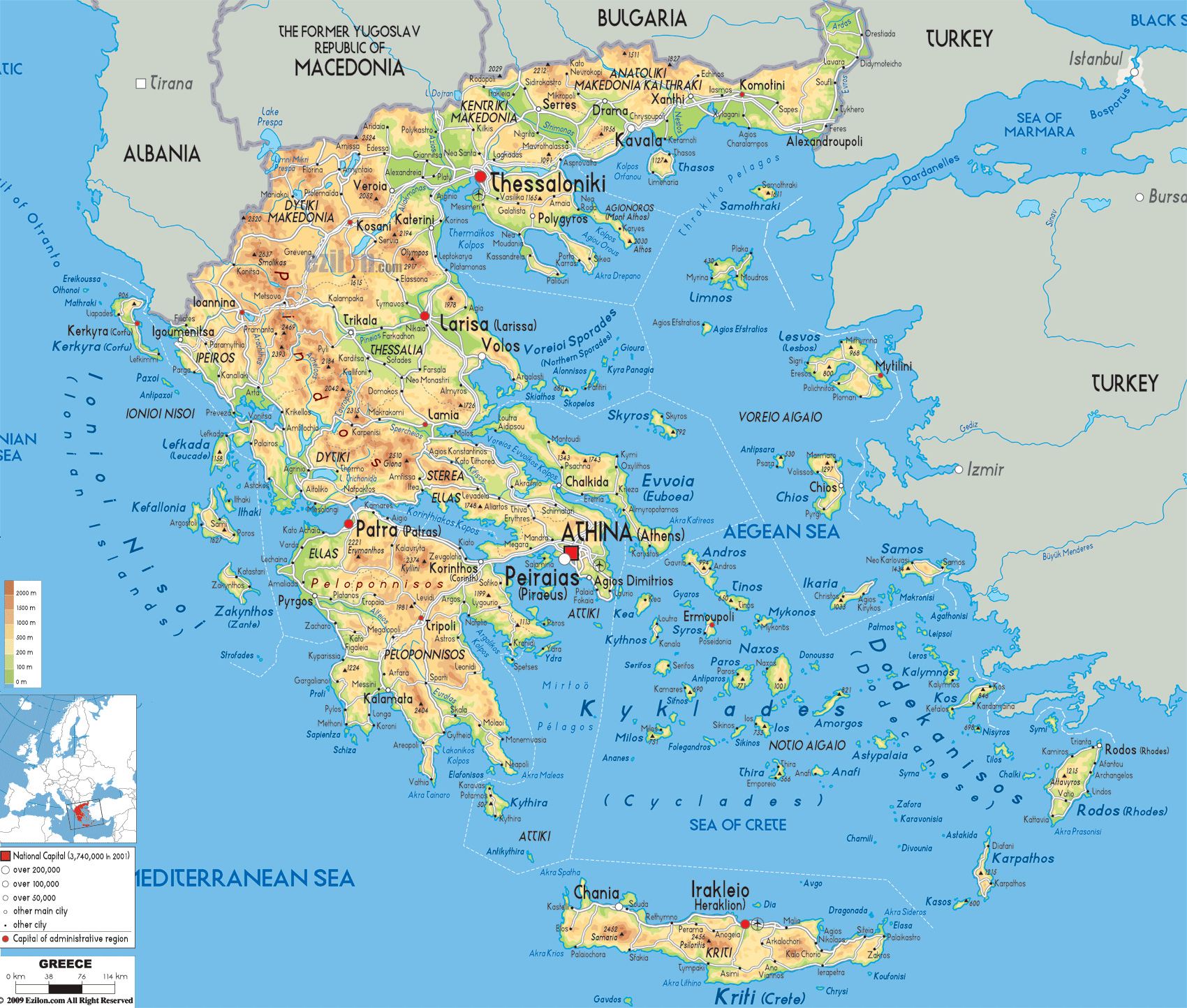 Map Of Greece Map Of Greece