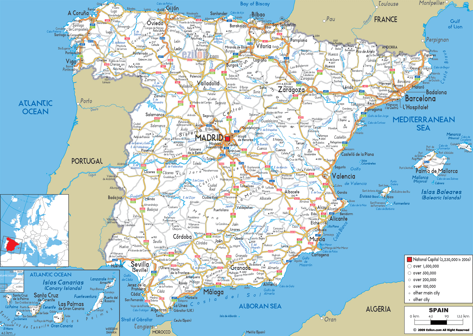 Maps Of Spain Detailed Map Of Spain In English Tourist Map map Of